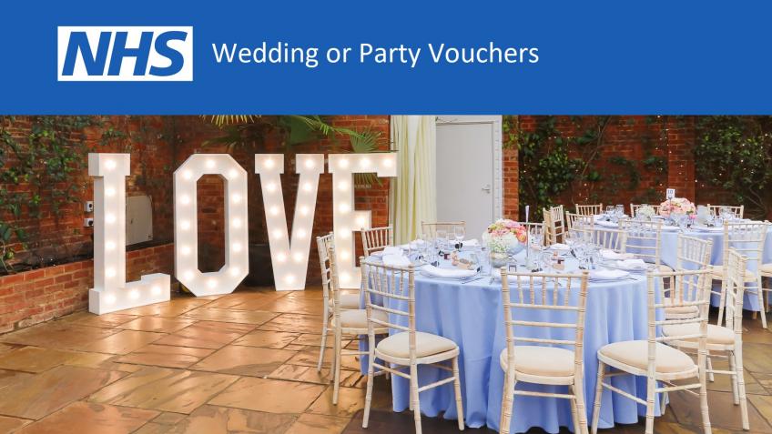 Buy NHS Staff A Wedding or Party Voucher at Yahire - a Hospitality ...