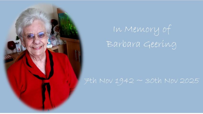 In Memory of Barbara Geering - a Charities crowdfunding project in ...
