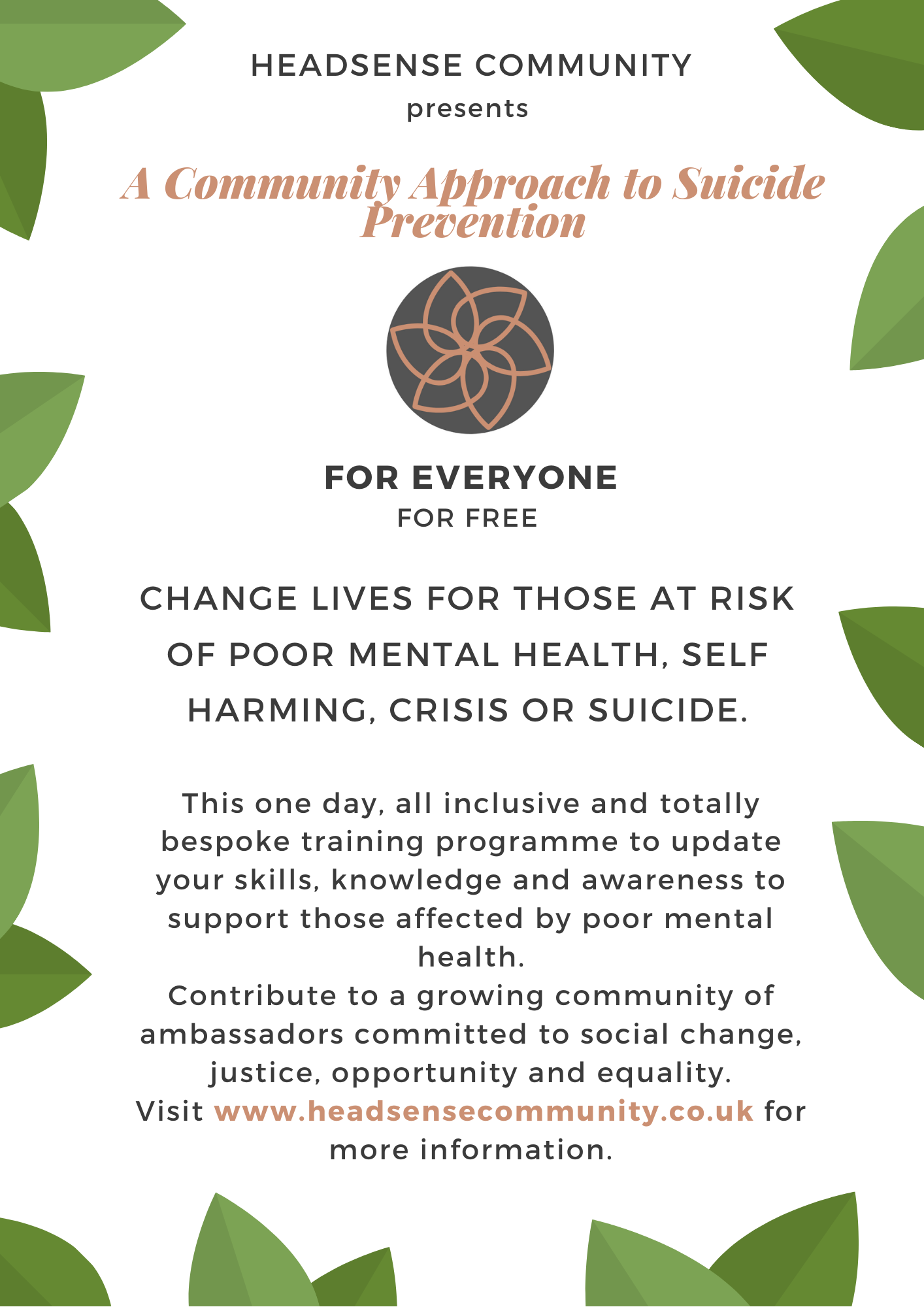 Community Suicide Prevention Project - a Community crowdfunding project ...