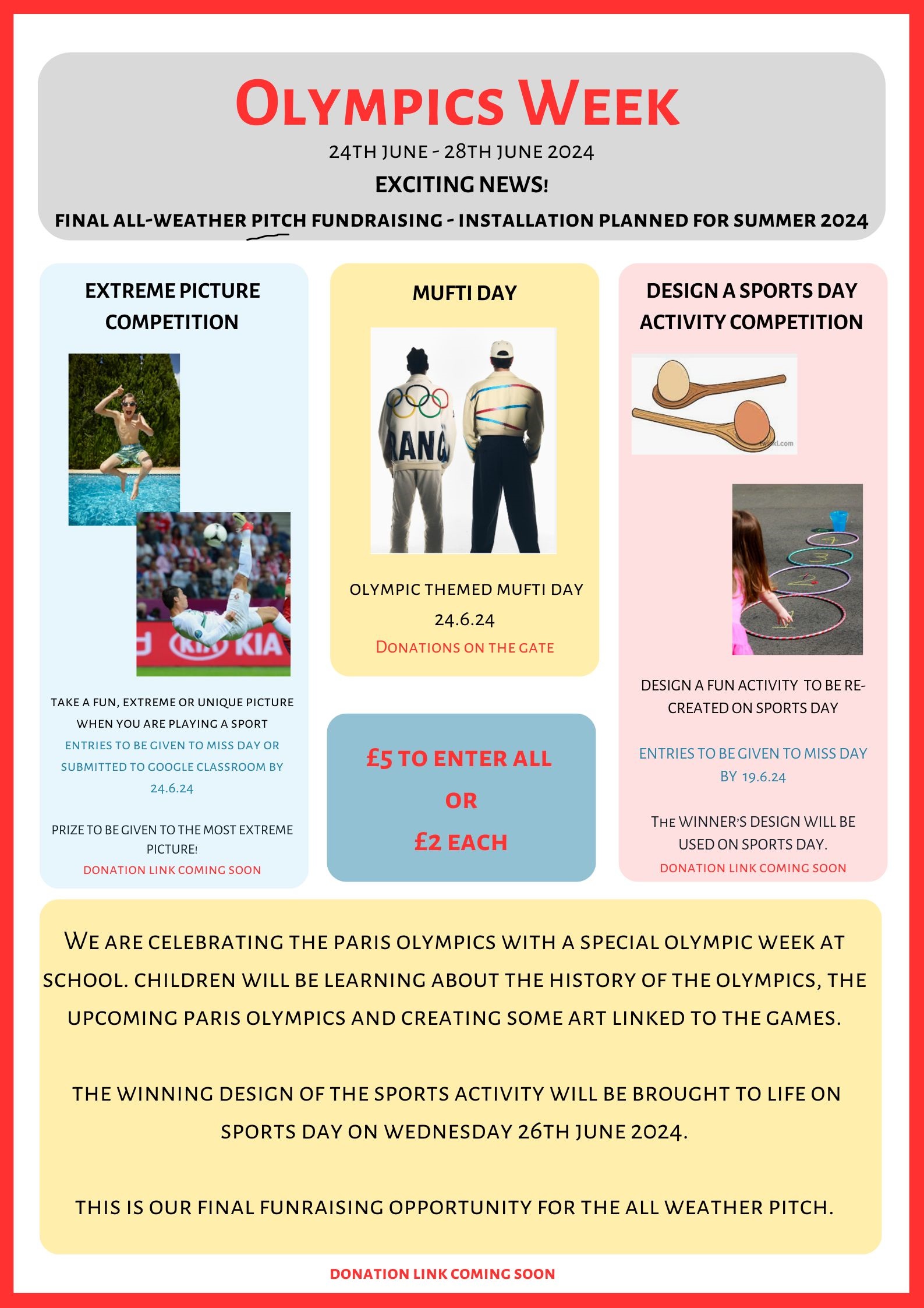 Help WFJS build all-weather pitch: Summer Olympics - a Schools ...