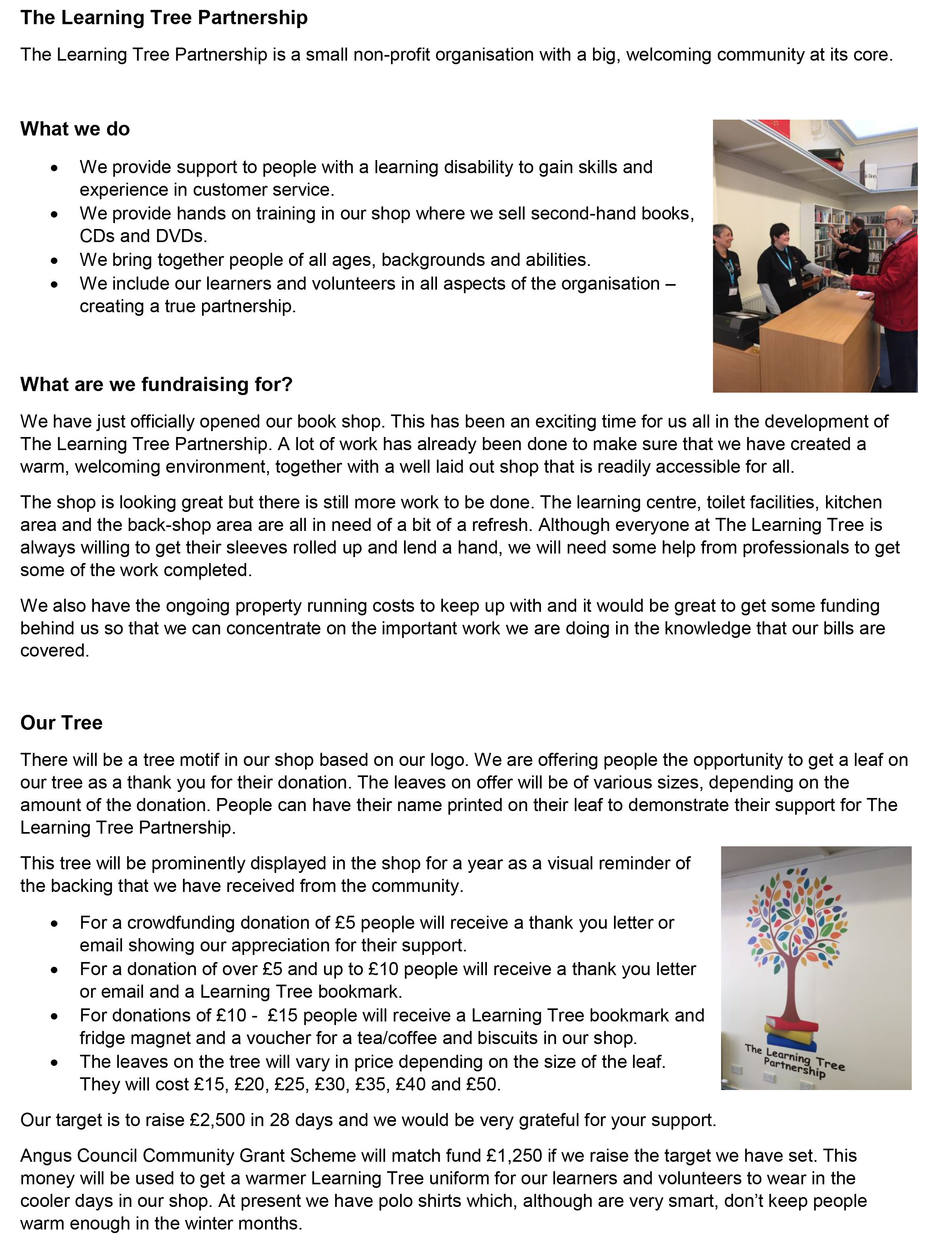 The Learning Tree Partnership - a Community crowdfunding project in ...