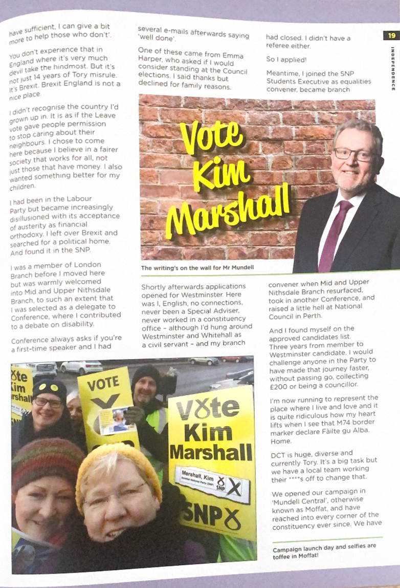 Elect Kim Marshall SNP - DCT - a Politics crowdfunding project in ...