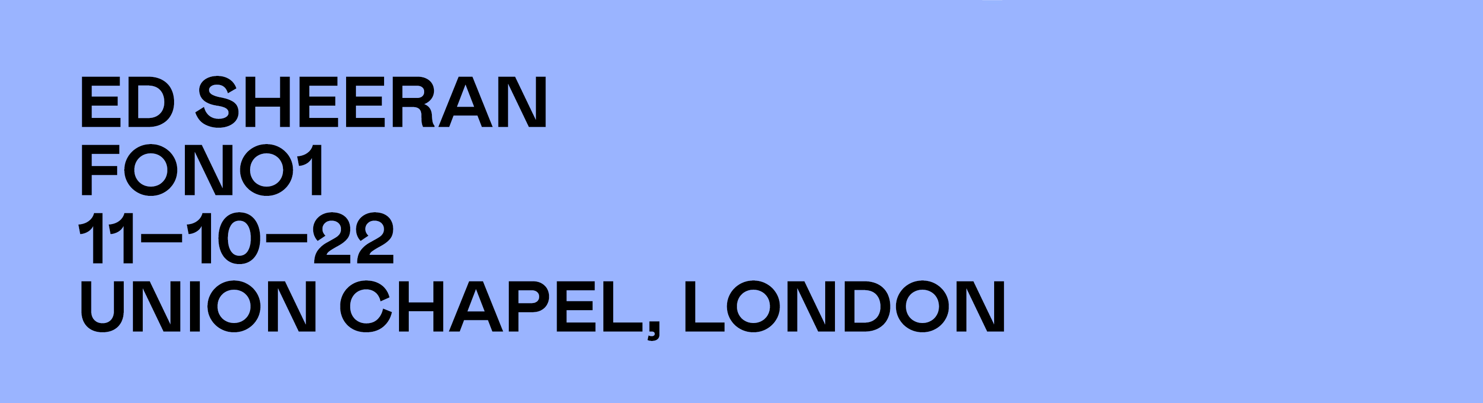 FOR ONE NIGHT ONLY – ED SHEERAN - a Music crowdfunding project in ...