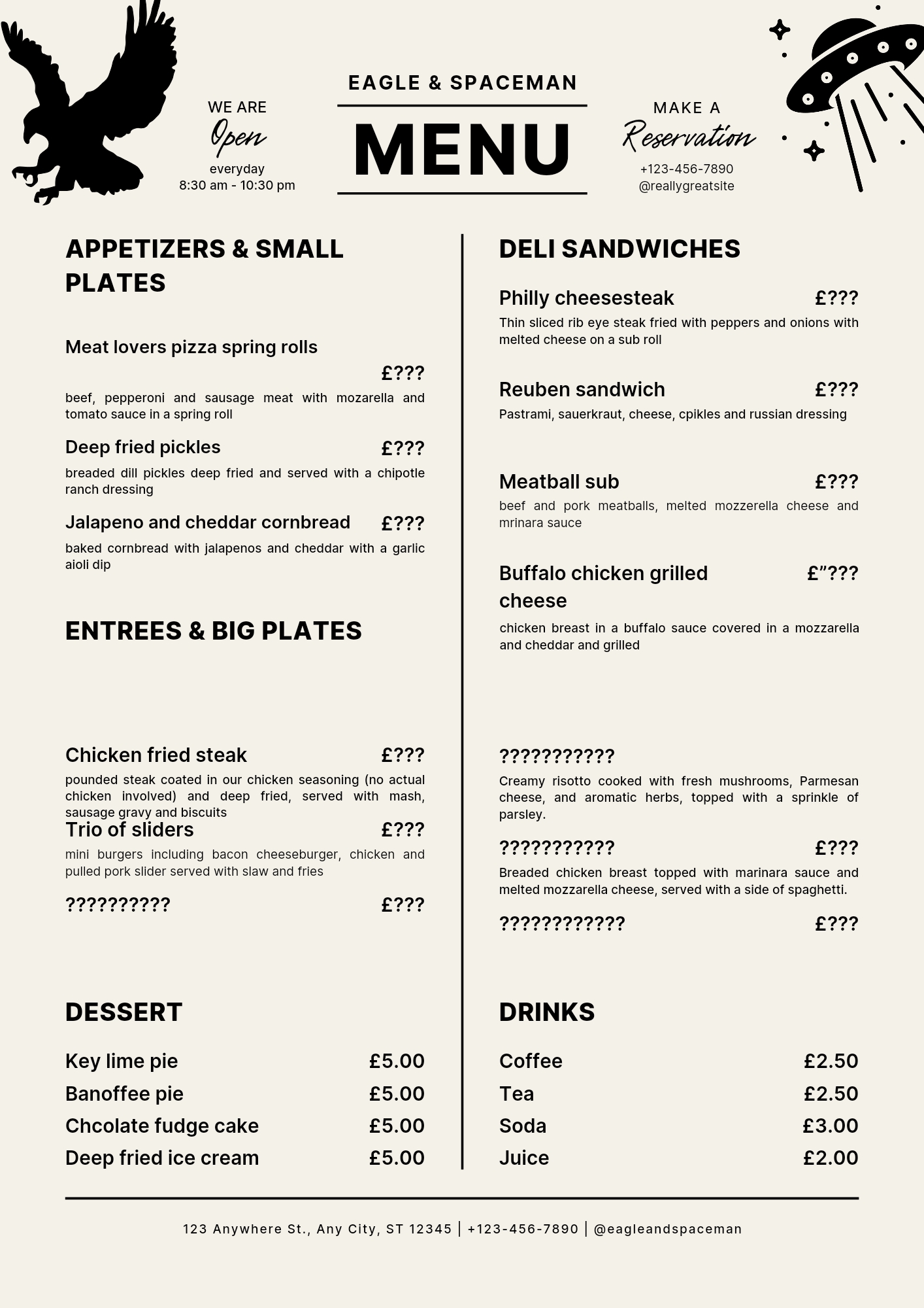 Eagle & Spaceman American Gastropub - a Food and Drink crowdfunding ...