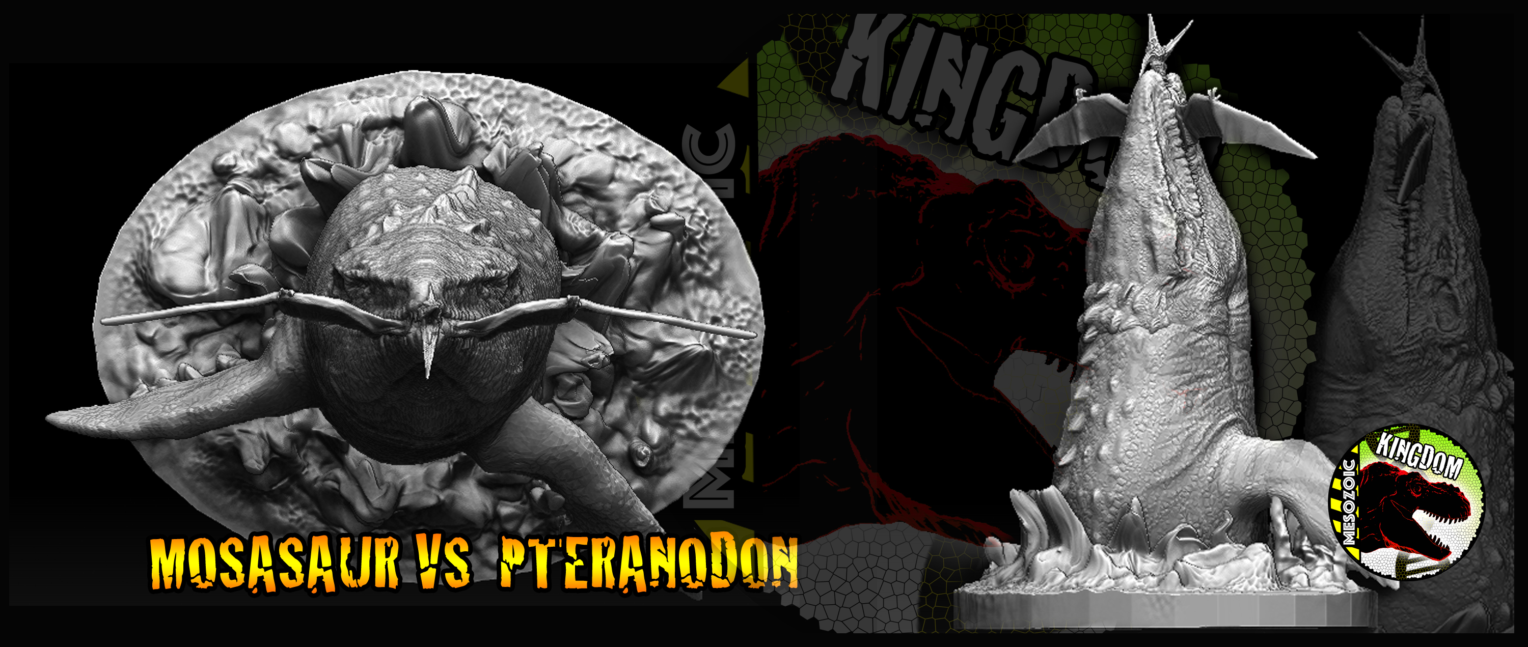 Mosasaur vs Pteranodon Attack 3d Print Challenge - a Film and Theatre ...