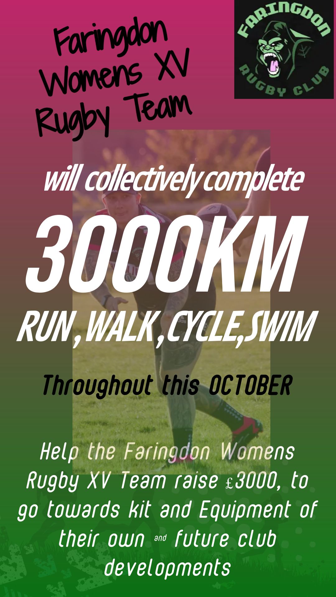 Faringdon Rugby Women's Team 3000KM Oct Challenge - a Community ...