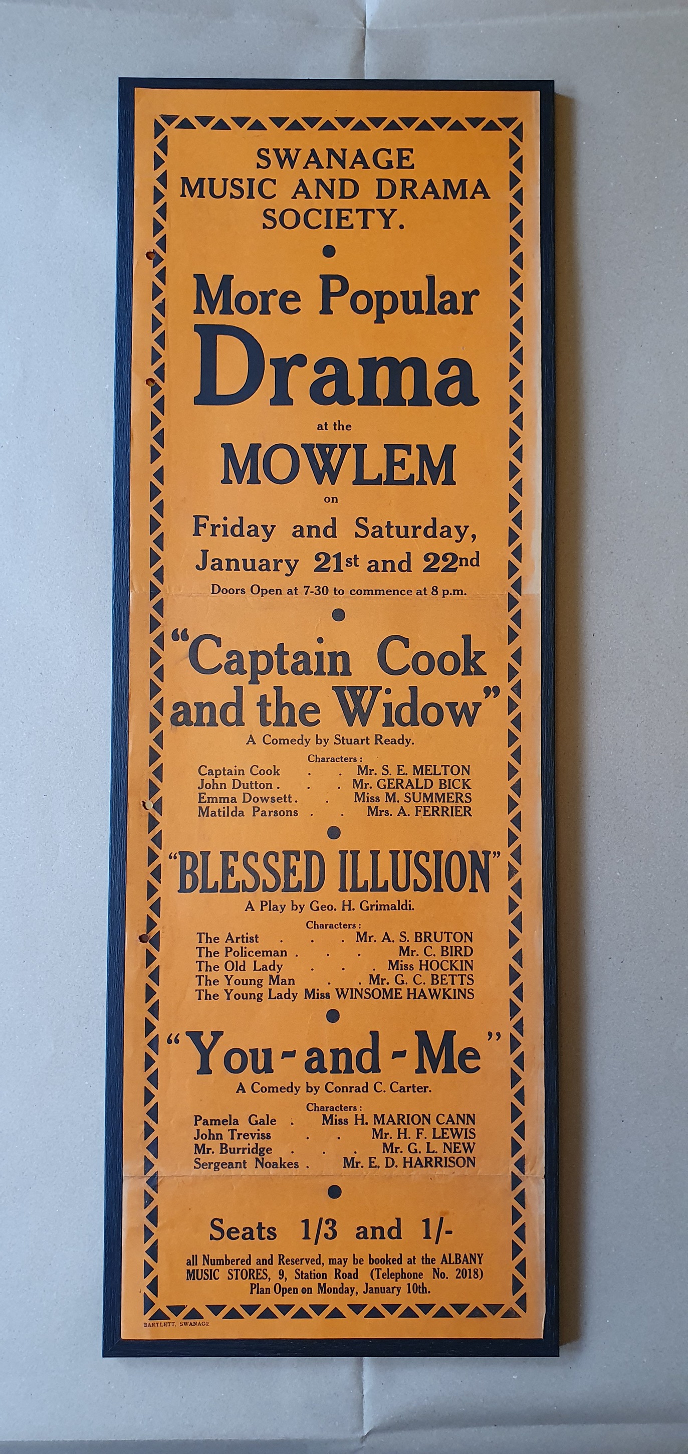 Vintage Mowlem Theatre Poster Framing Project - a Music crowdfunding ...