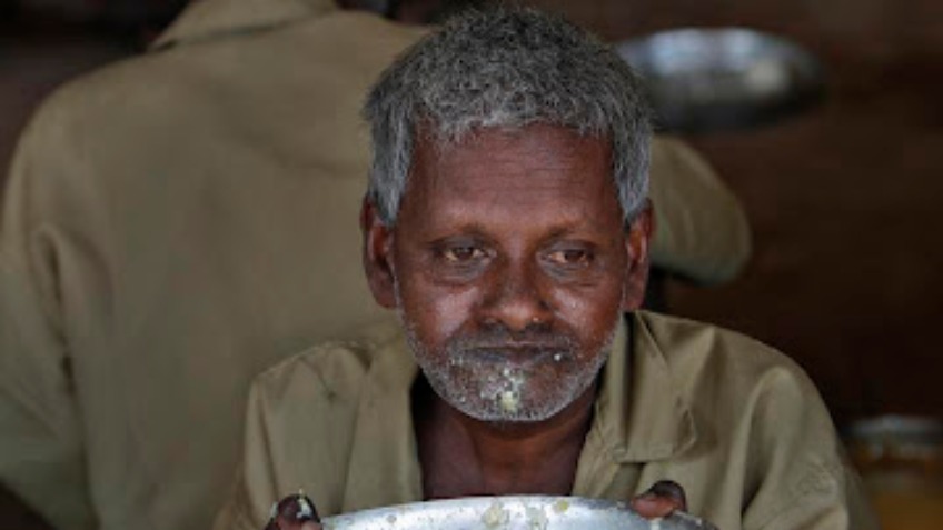 Beggar Eating