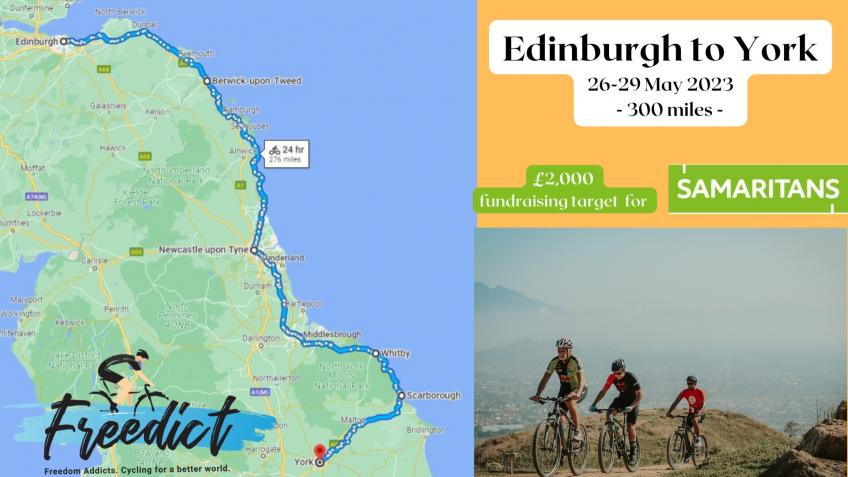 Edinburgh to York bike ride to support Samaritans - a Personal Causes ...
