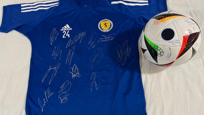 SnL P7 Trip-Signed Scotland Training Shirt & Ball - a Schools ...