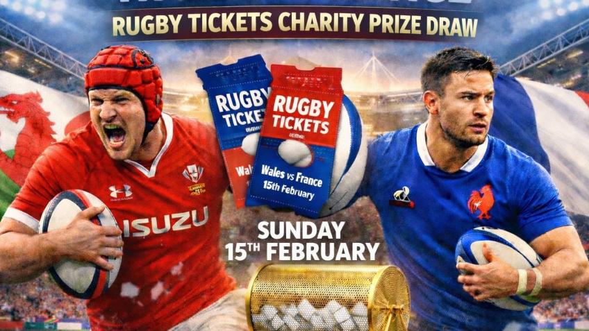 Charity Prize draw, 4 Wales v France rugby tickets - a Sports ...