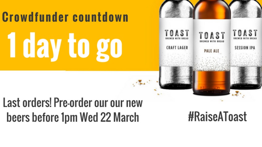 Raise a Toast - a crowdfunding project in London by Toast Ale
