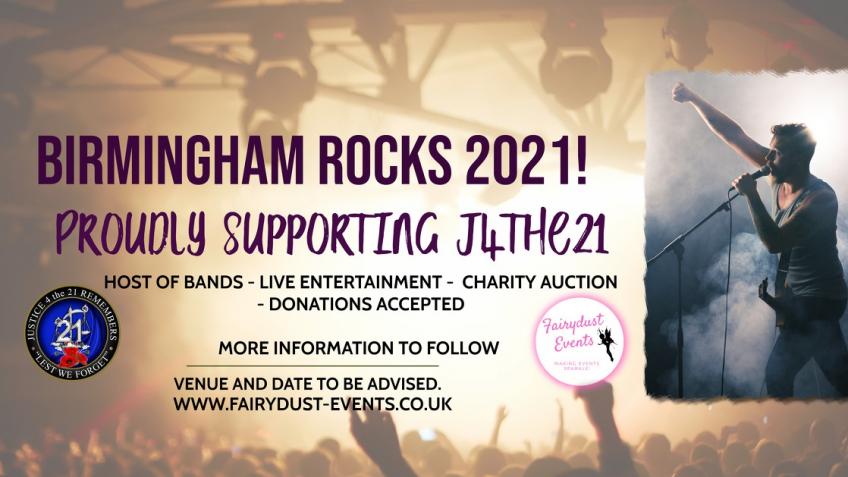 Birmingham Rocks 2021 - A huge concert!! - a Charities crowdfunding ...